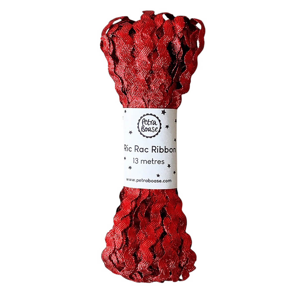 Metallic Ric-Rac Ribbon in Ruby Red by Petra Boase – Junior Edition