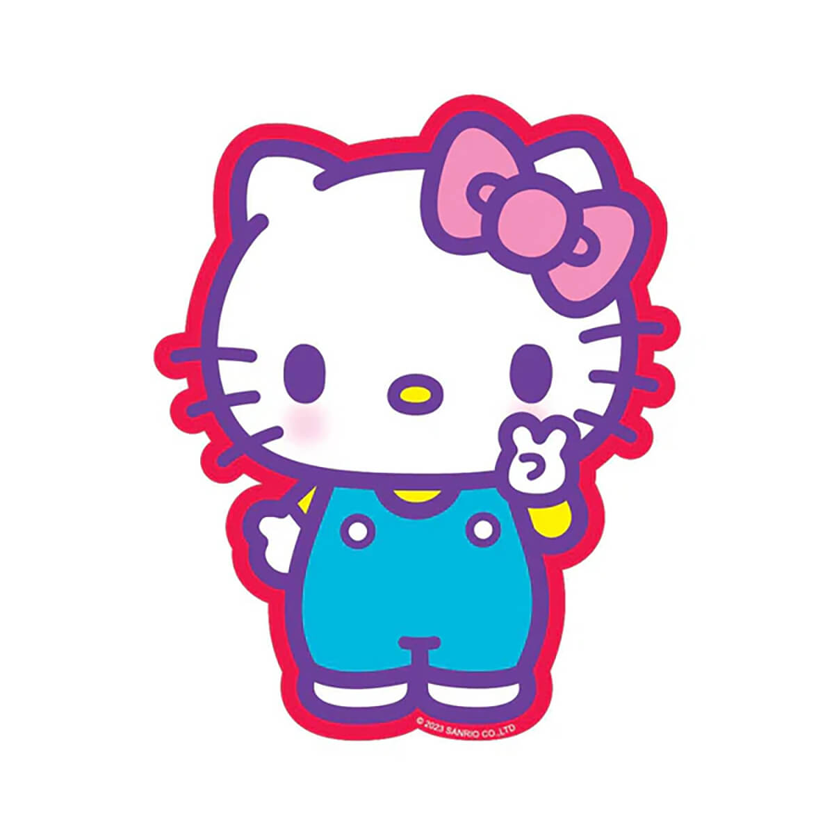 Hello Kitty Peace Sign Vinyl Sticker by Pipsticks – Junior Edition