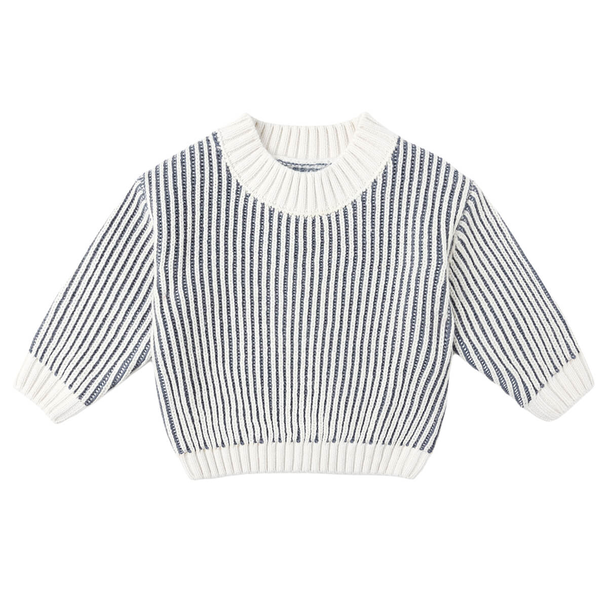 Relaxed Knit Sweater in Ocean by Quincy Mae – Junior Edition