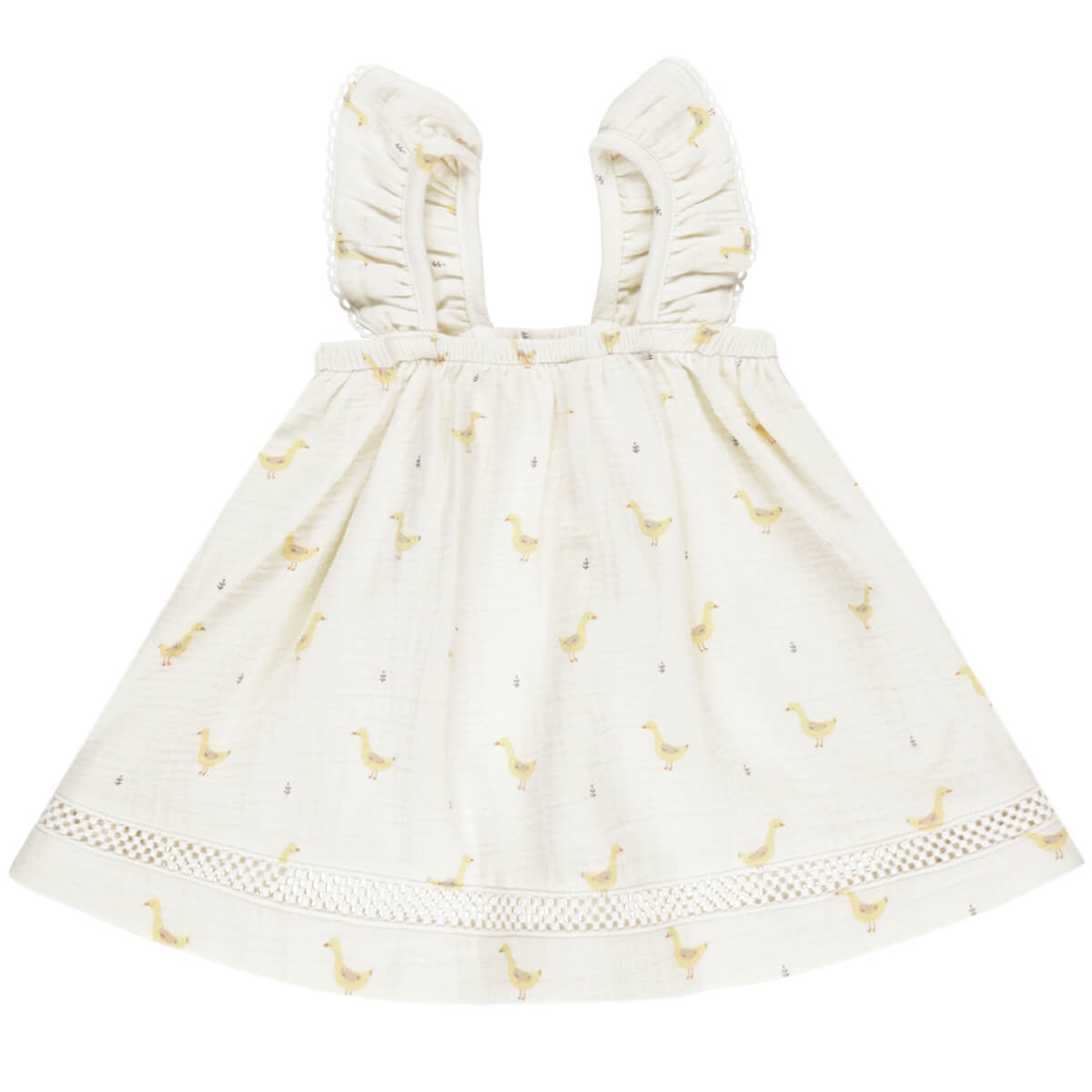 Ruffled Tank Dress in Geese by Quincy Mae – Junior Edition