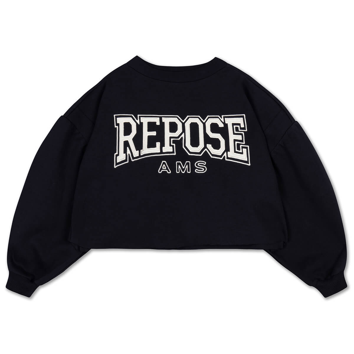 Crop Heart Sweater in Graphite Night by Repose AMS - Last One In Stock ...