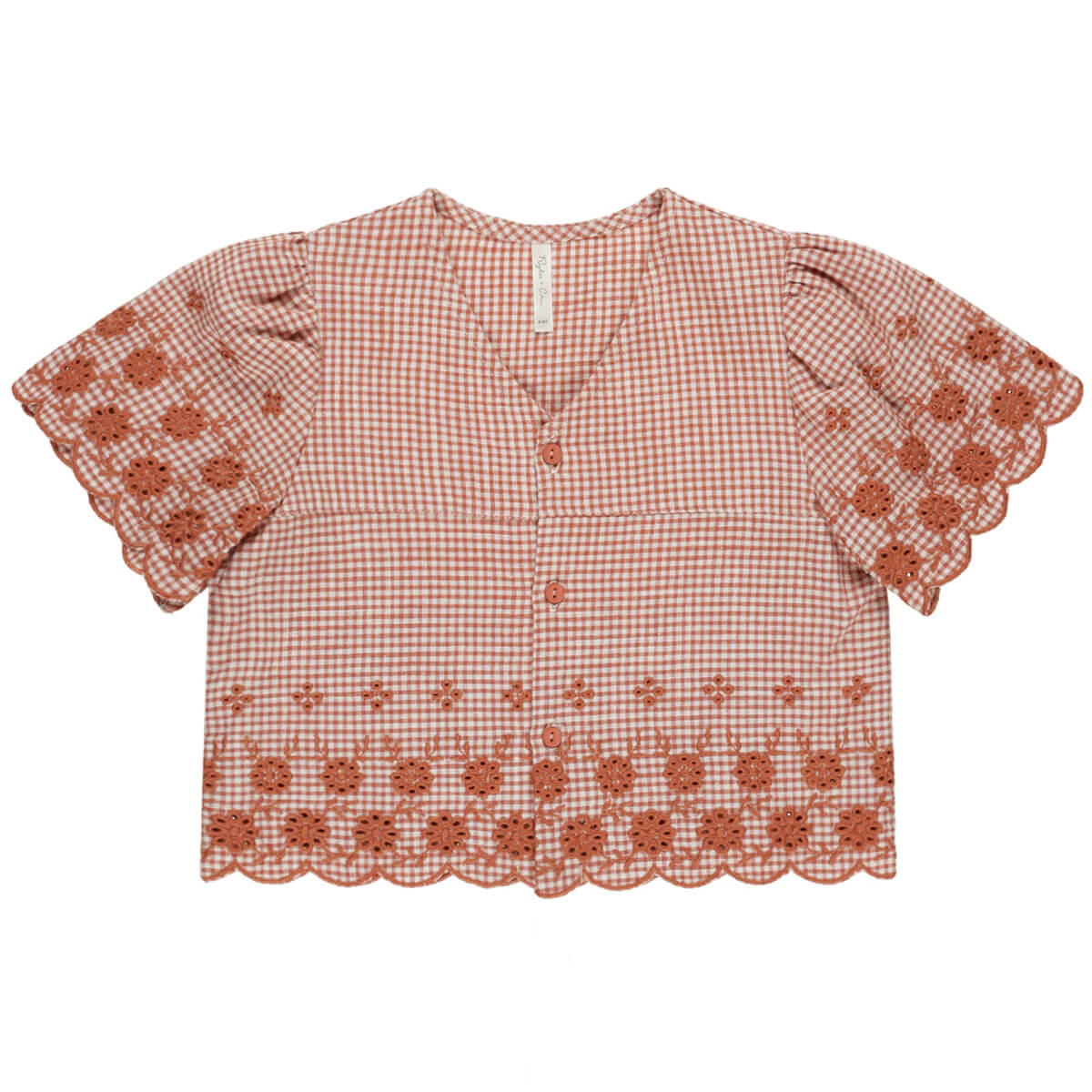 Cleo Top in Poppy Gingham by Rylee & Cru – Junior Edition