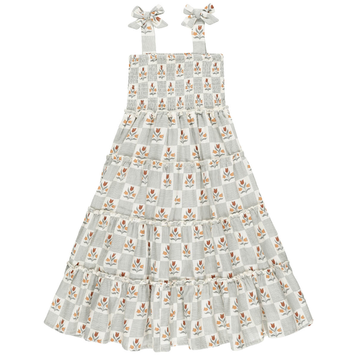 Taylor Dress in Garden Grid by Rylee & Cru – Junior Edition