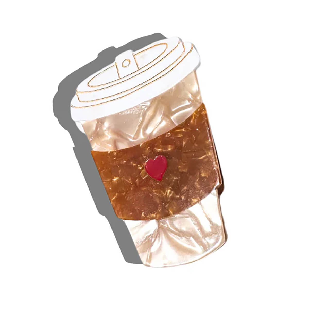 Heart Coffee Cup Hair Claw by Solar Eclipse – Junior Edition