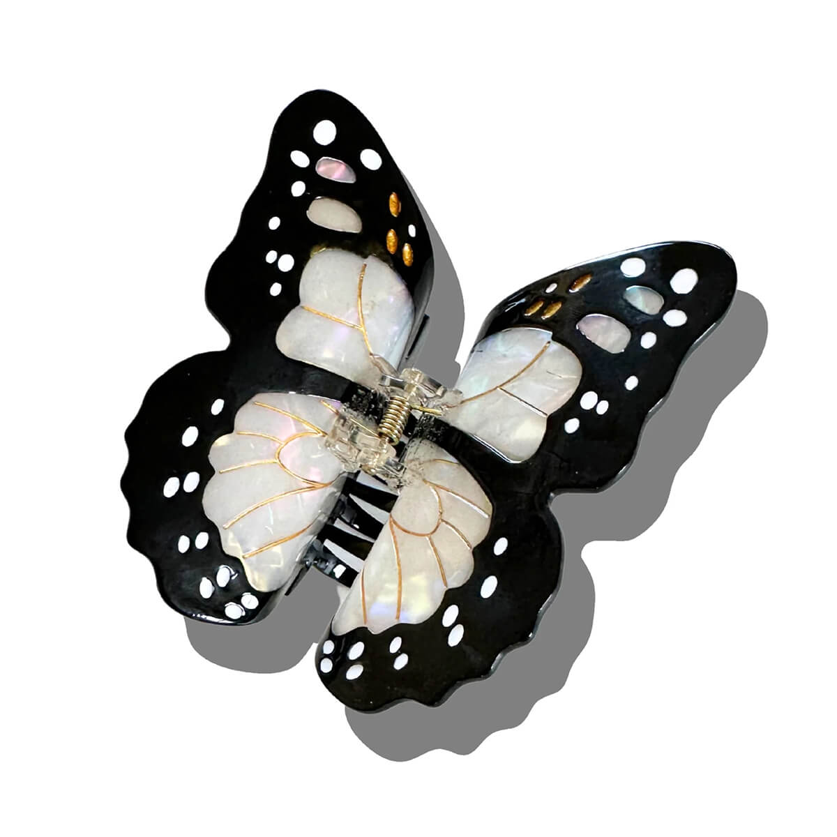Monarch Butterfly Hair Claw in White by Solar Eclipse – Junior Edition