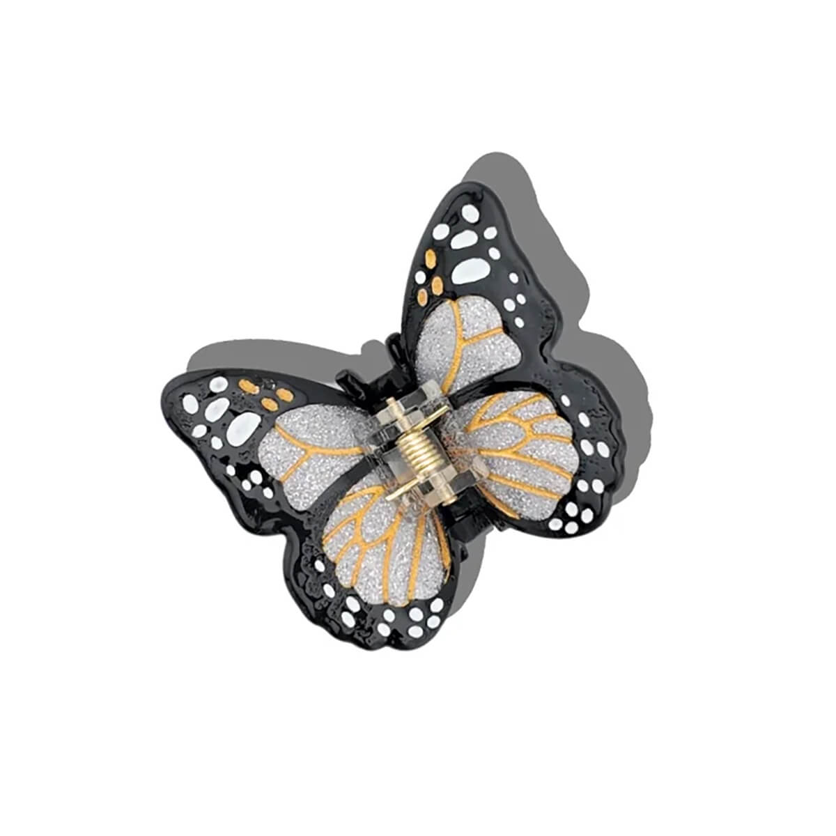 Mini Monarch Butterfly Hair Claw in Silver Glitter by Solar Eclipse ...