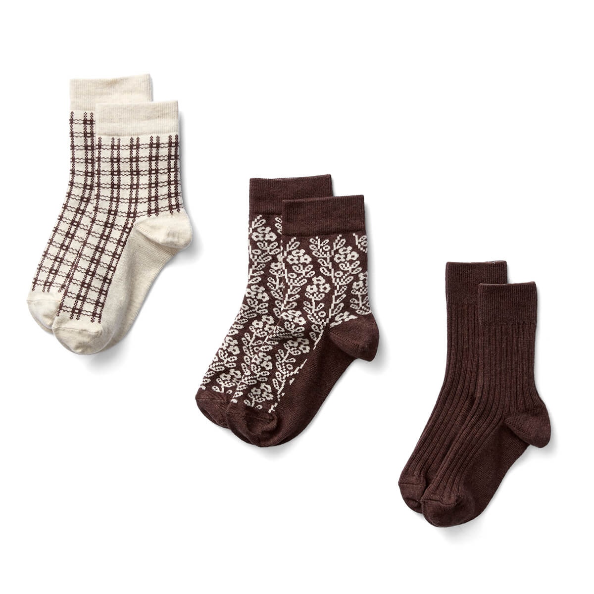 Mixed Sock Set in Prune by Soor Ploom – Junior Edition