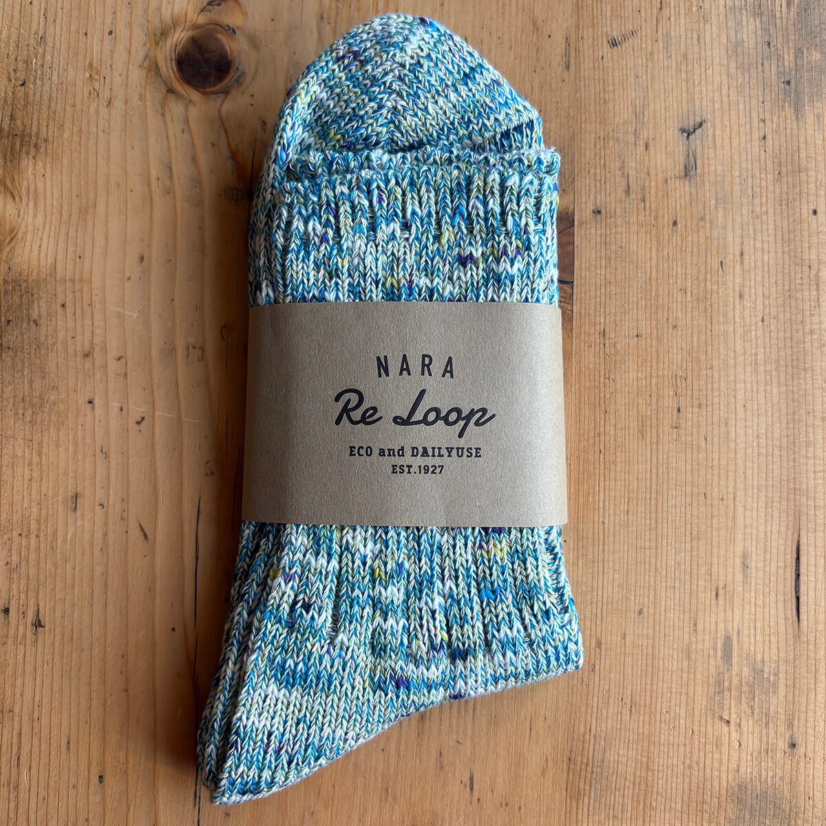 Nara Re Loop Socks in Ocean by Souki Japan – Junior Edition