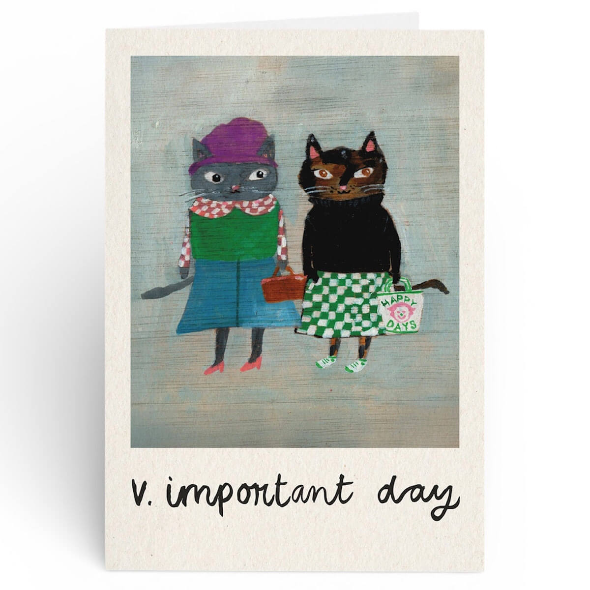 V. Important Day Cat Greetings Card by Studio Boketto – Junior Edition