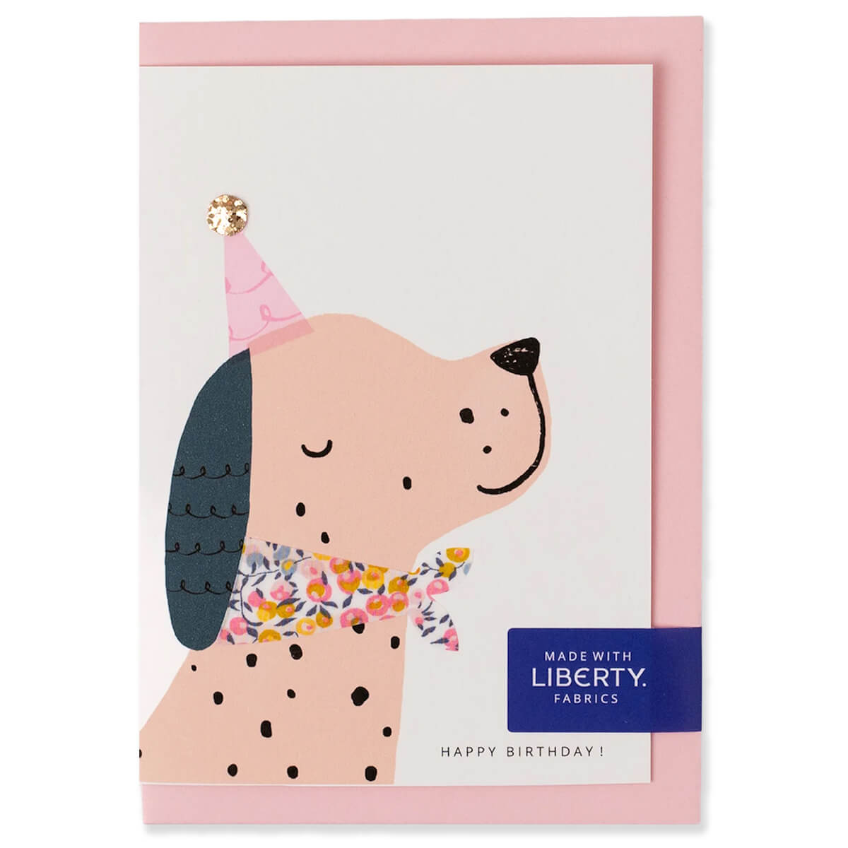 Liberty Spotty Dog Birthday Greetings Card in Wiltshire Bud Liberty Pr ...