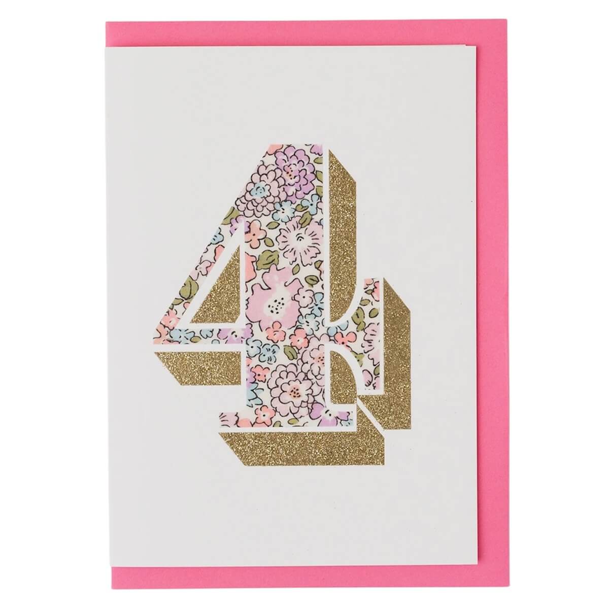 Age 4 Greetings Card in Michelle Liberty Print by The Charming Press ...