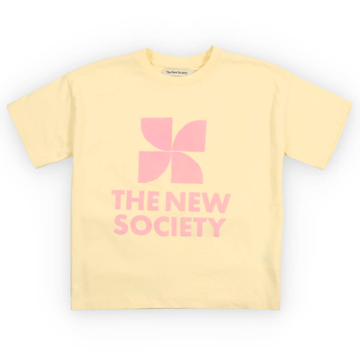 TNS Logo T-Shirt in Soft Lemon by The New Society – Junior Edition