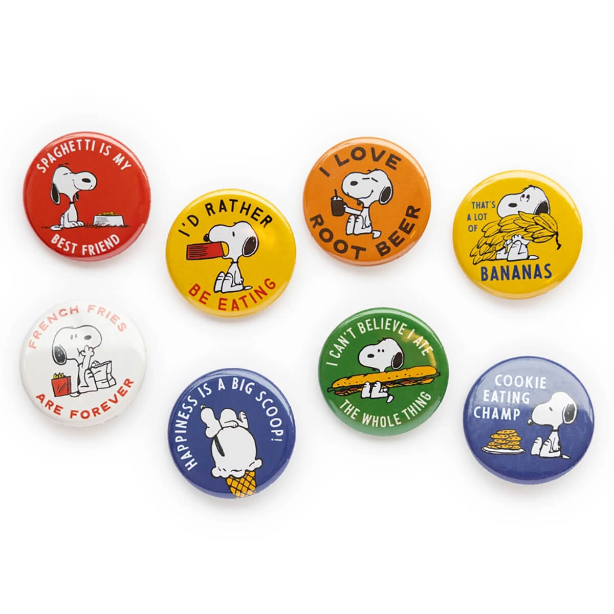Snoopy Assorted Button Badges (Food Edition) by Three Potato Four X Pe ...