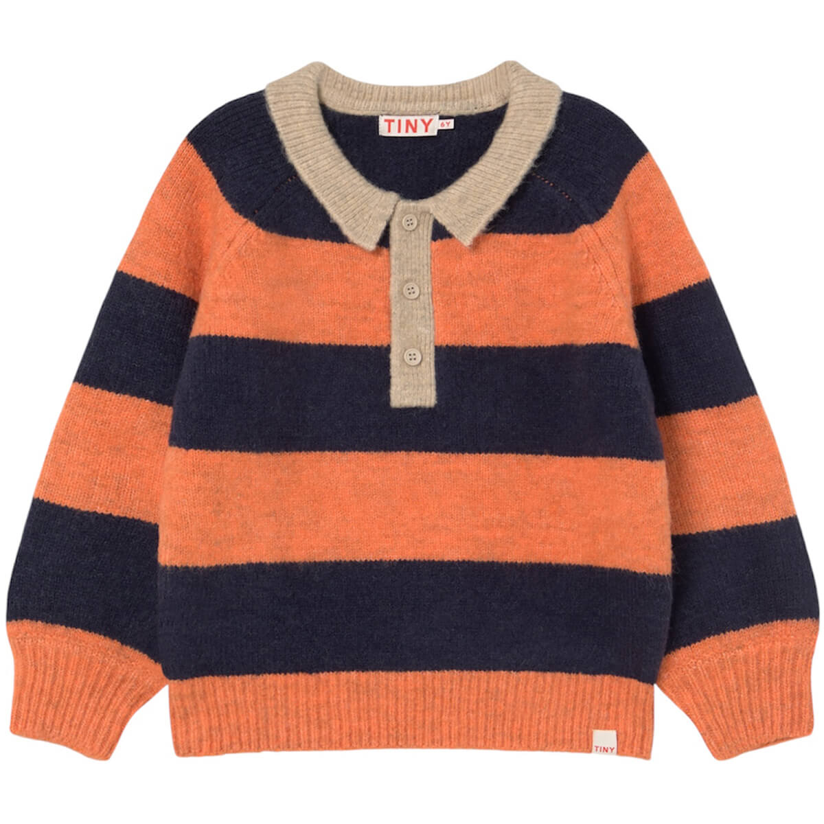 Stripes Sweater in Navy / Summer Red by Tinycottons – Junior Edition