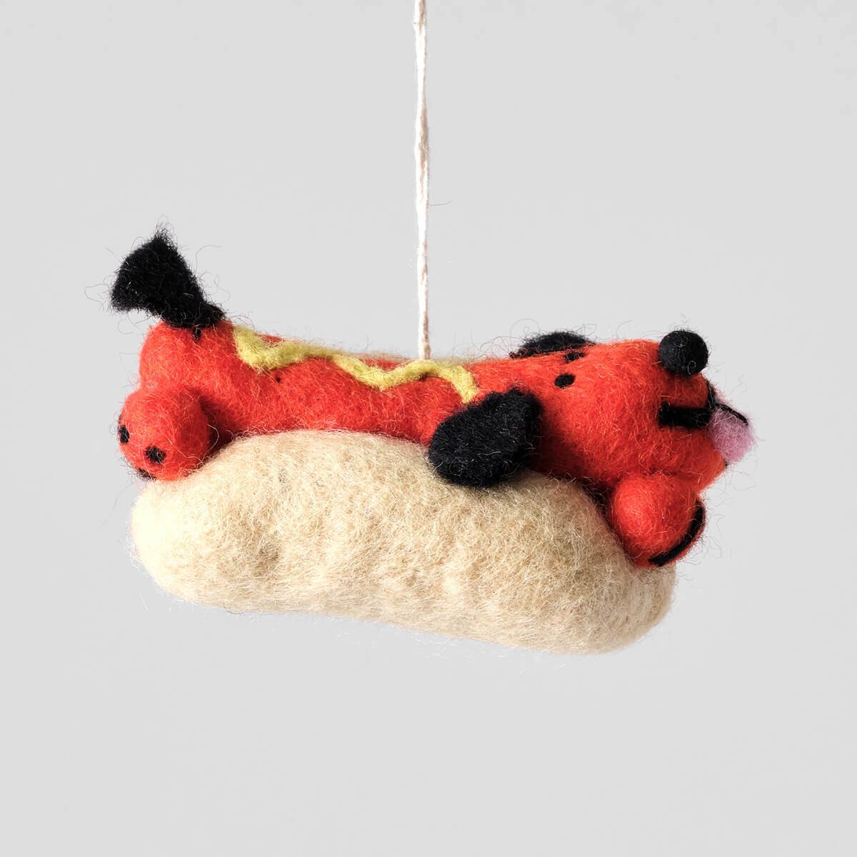 Frank Hotdog Dog Felt Decoration by Wrap – Junior Edition