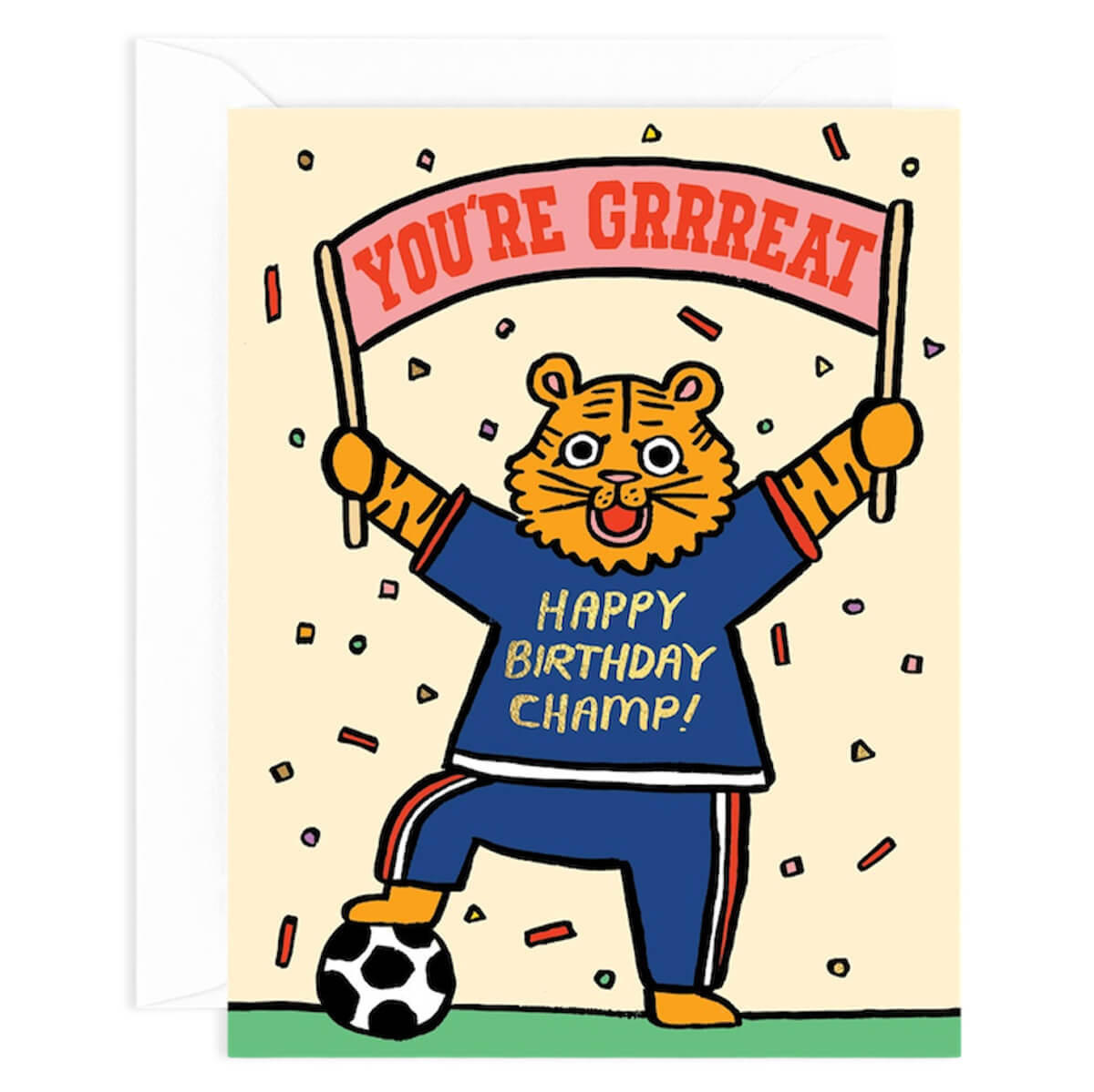 You're Grrreat Birthday Greetings Card by Alice Bowsher for Wrap ...