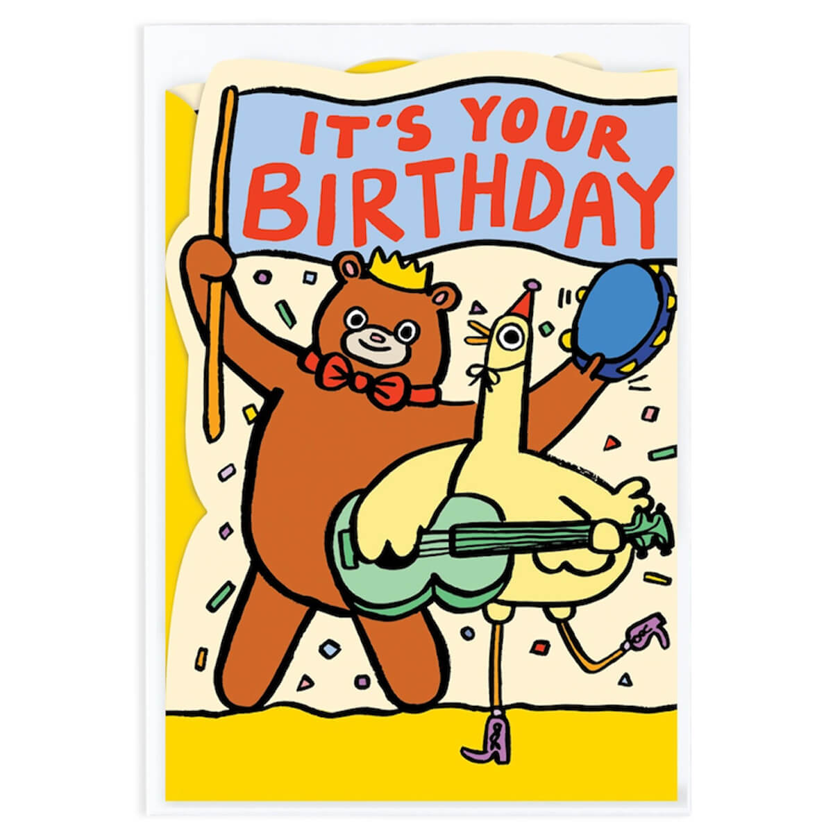 Party Parade Fold Out Birthday Greetings Card by Alice Bowsher for Wra ...