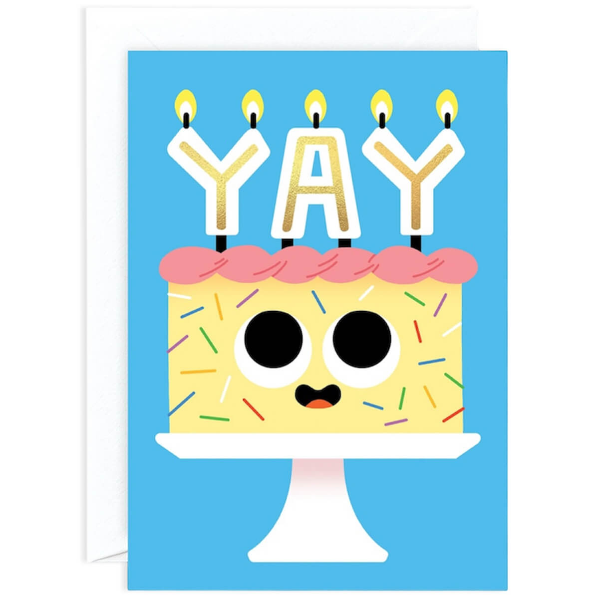 Yay Birthday Cake Greetings Card by Elliot Kruszynski for Wrap – Junior ...