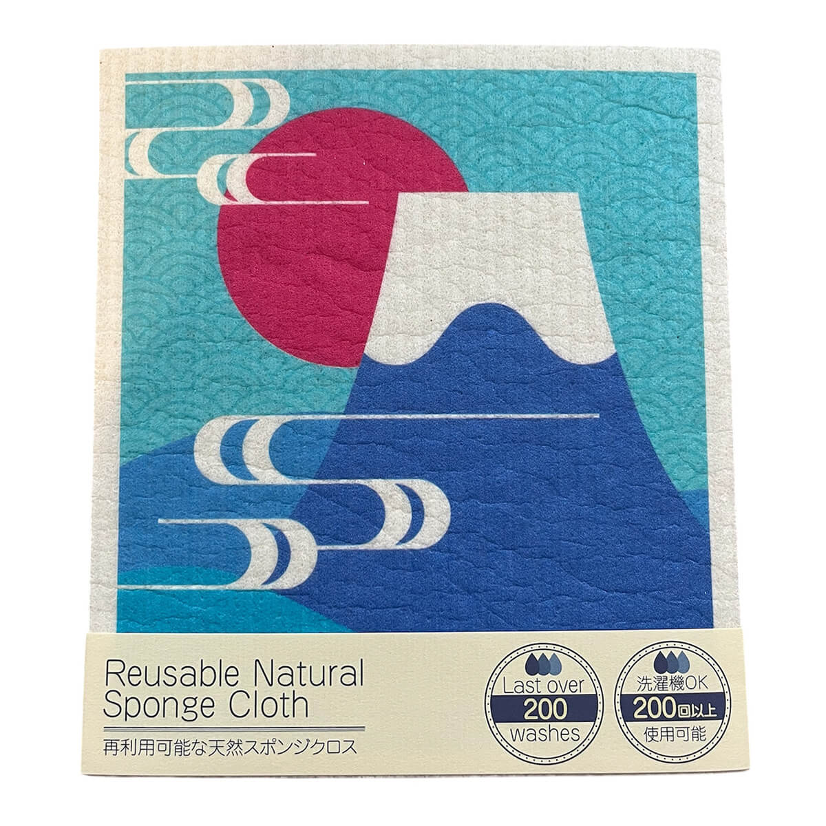 Mount Fuji Blue Reusable Natural Sponge Cloth by Zenco Japan – Junior ...