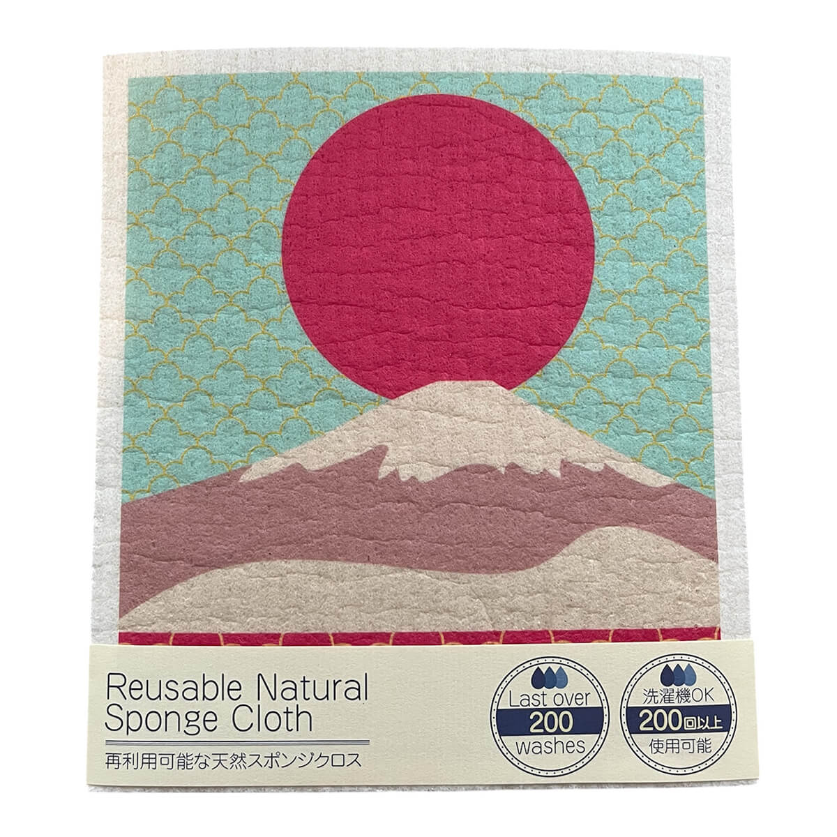 Mount Fuji Reusable Natural Sponge Cloth by Zenco Japan – Junior Edition