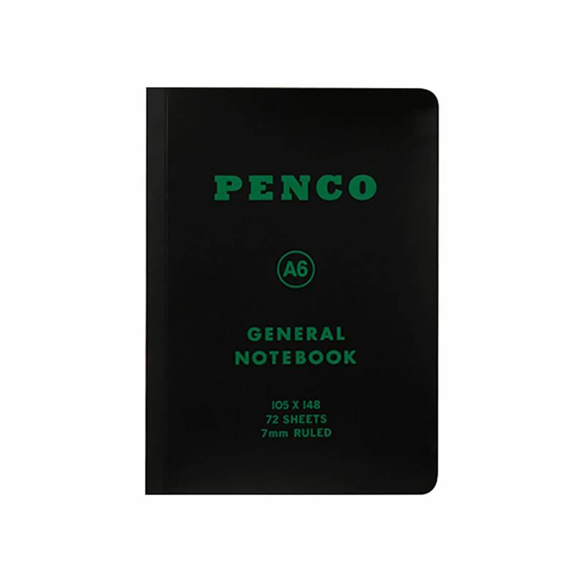 A6 Soft Ruled Notebook in Black by Hightide Penco – Junior Edition