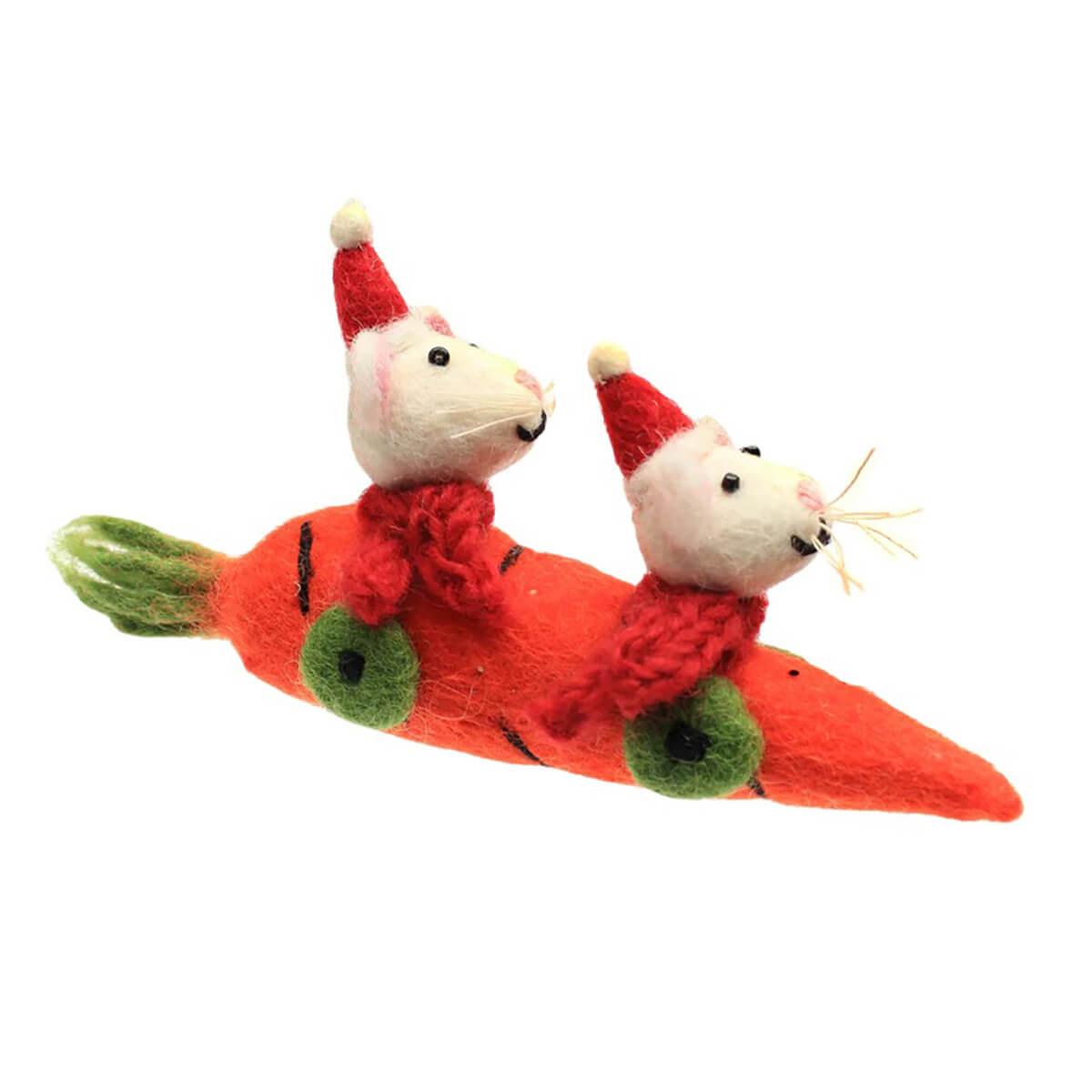 Christmas Carrot Car With Mice Hanging Decoration by Amica – Junior Edition