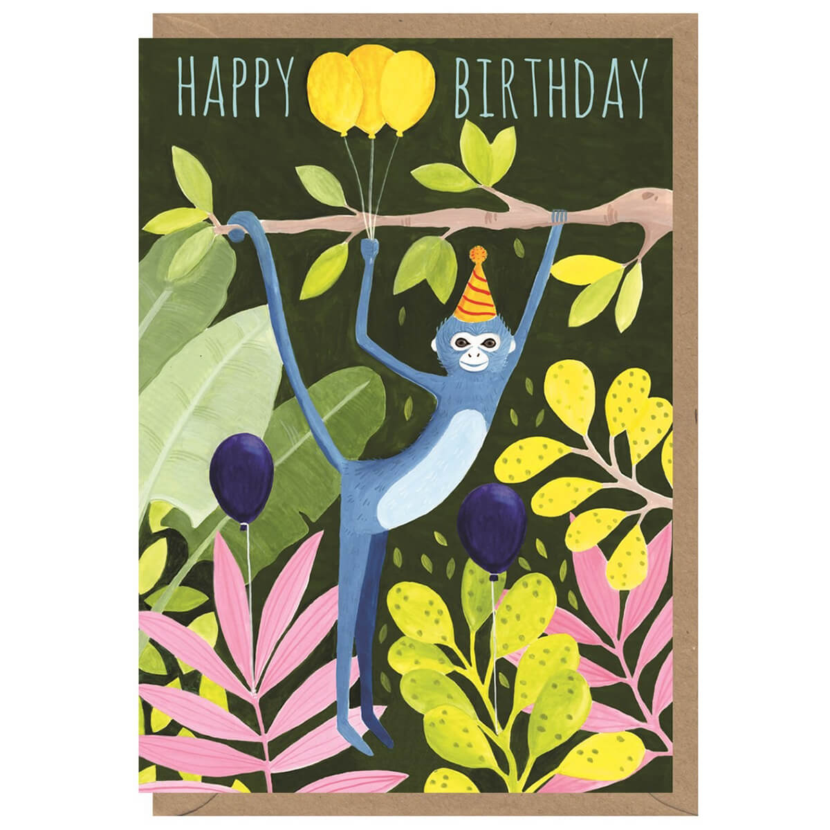 Birthday Monkey Greetings Card by Bex Parkin for Earlybird Designs ...