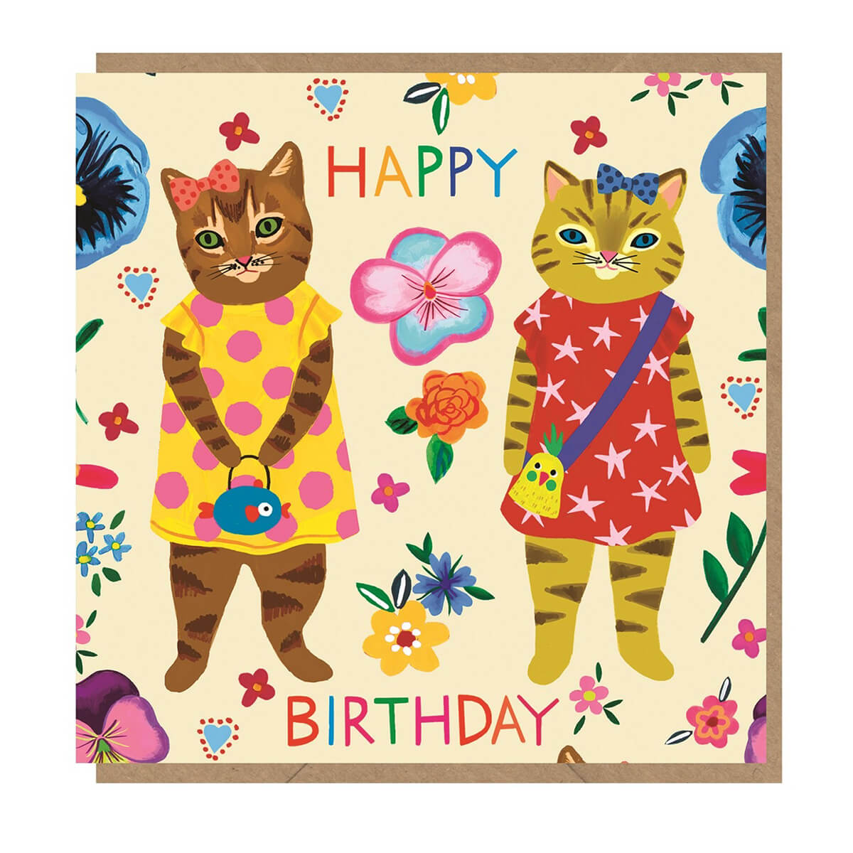Two Cats Birthday Greetings Card by Emma Jayne for Earlybird Designs ...
