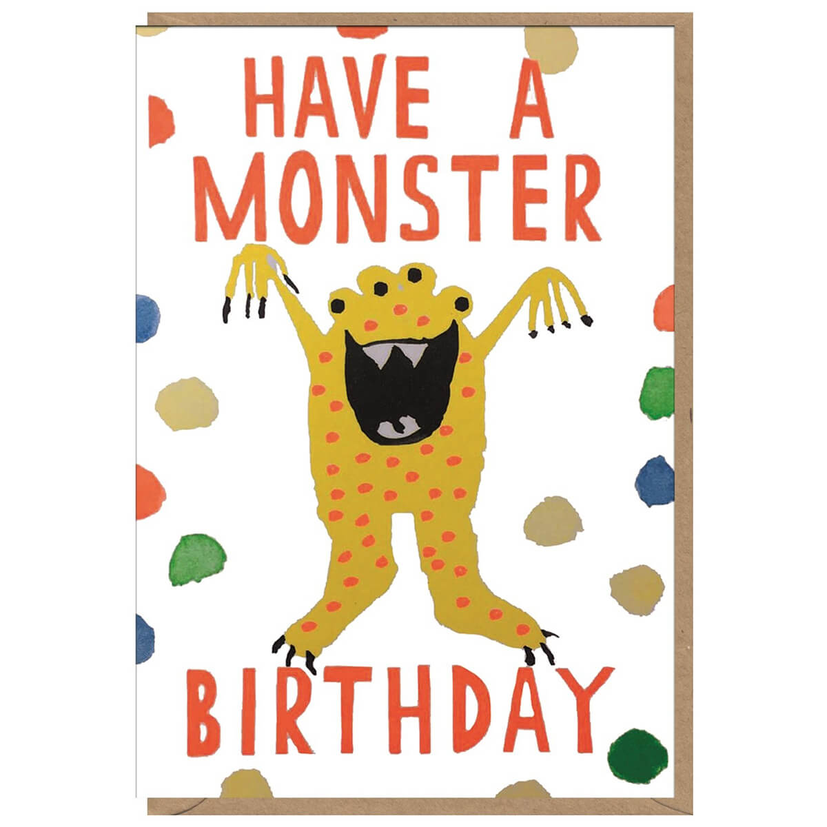 Neon Birthday Monster Greetings Card by Dominic Early for Earlybird De ...