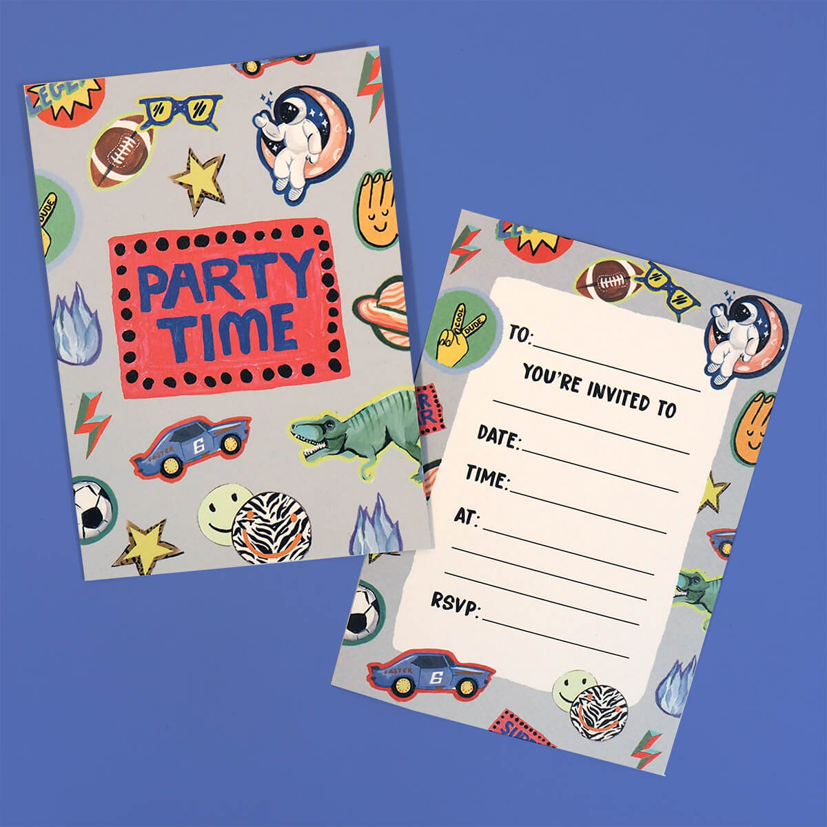 Retro Bumpers Party Invitations (Pack of 10) by Eleanor Bowmer – Junior ...