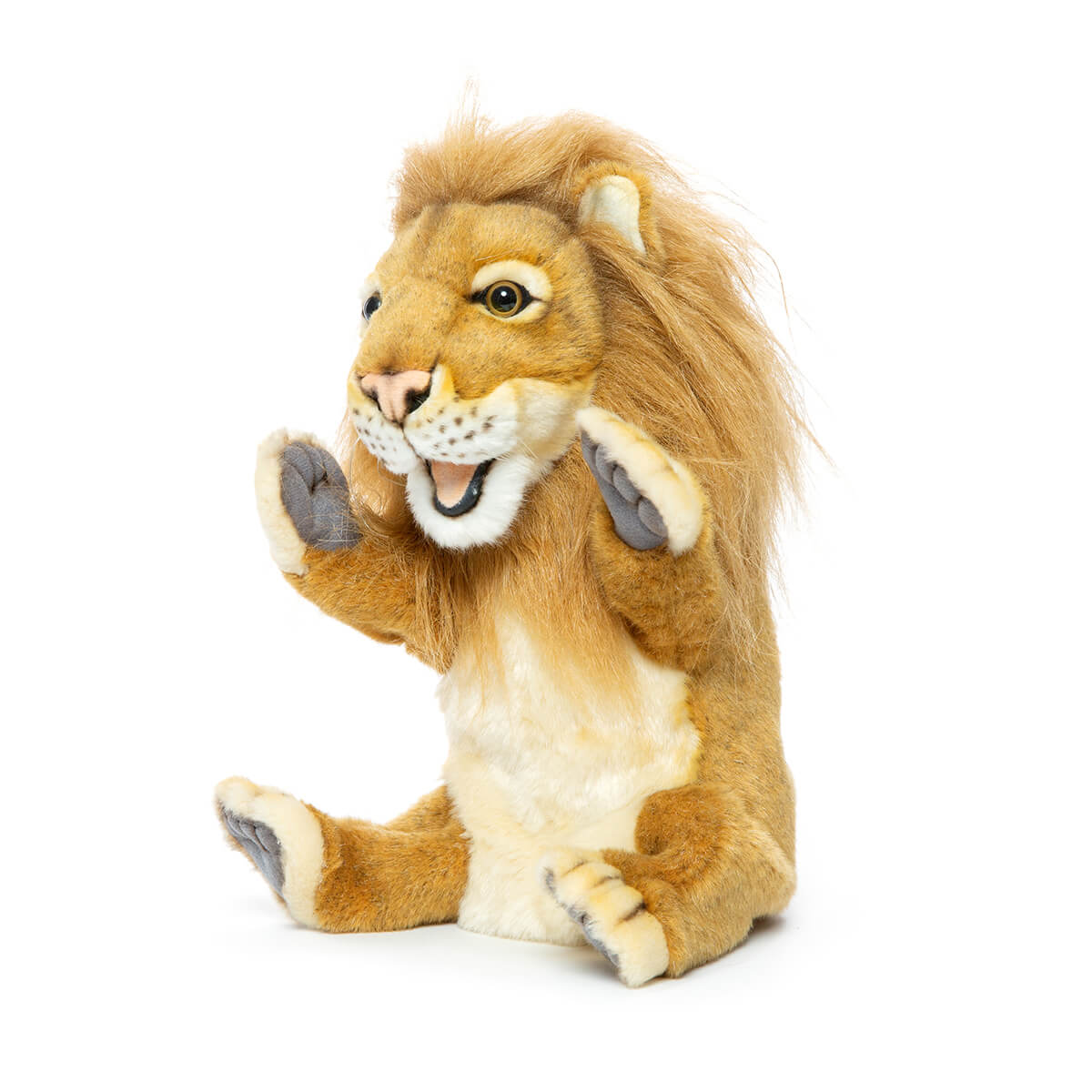 Lion Hand Puppet (28cm) by Hansa – Junior Edition