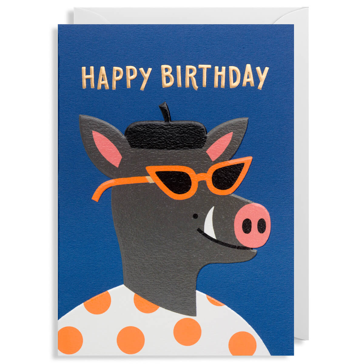 Happy Birthday Boar Greetings Card by Ilse Weisfelt for Lagom Design ...