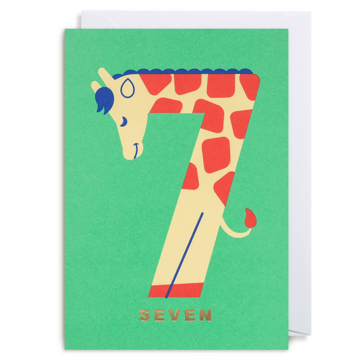 Number Seven Giraffe Greetings Card by Cozy Tomato for Lagom Design ...