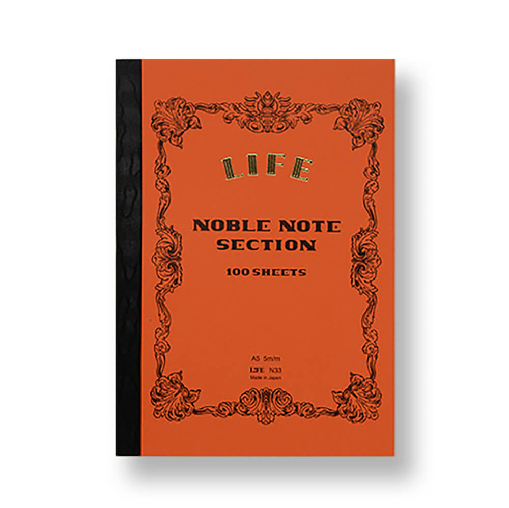 Noble Note Section Notebook A5 (14.8cm x 21cm) in Red by Life Japan ...