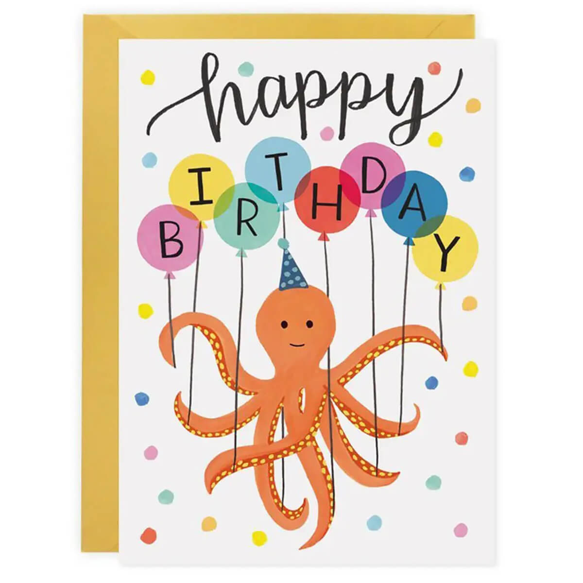 Octopus Balloons Greetings Card by LoveLight Paper – Junior Edition