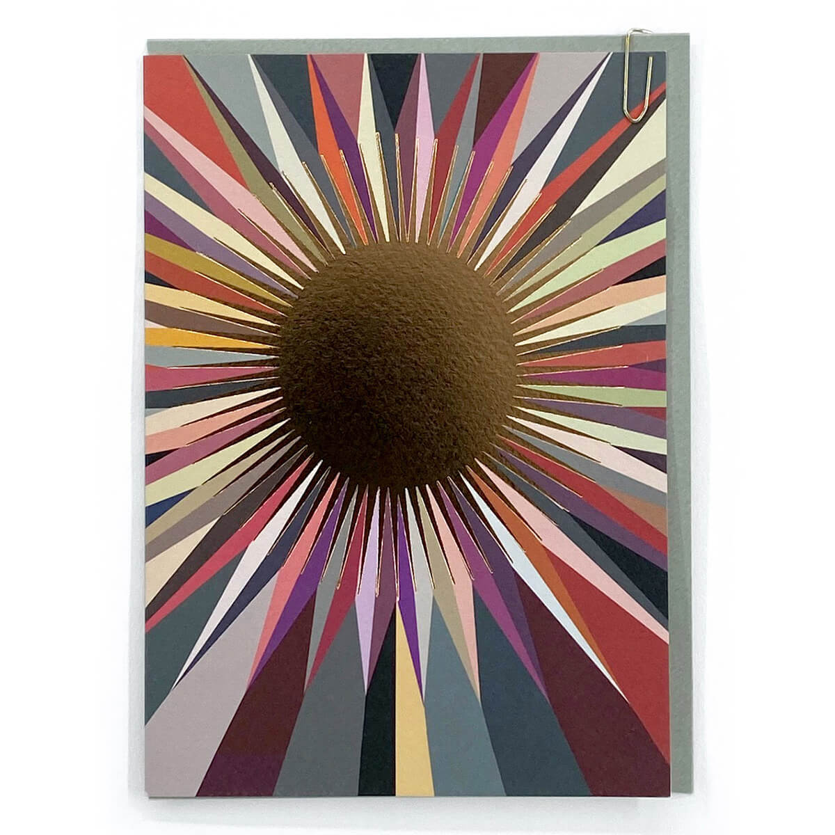 Sunburst Greetings Card in Radar Copper Design by Pavilion Cards ...