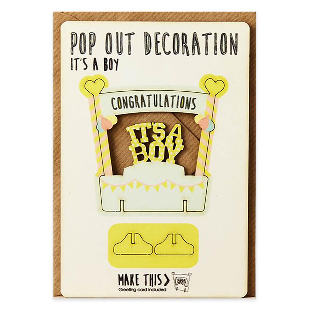 It's A Boy Pop Out Decoration And Greetings Card by The Pop Out Card C ...