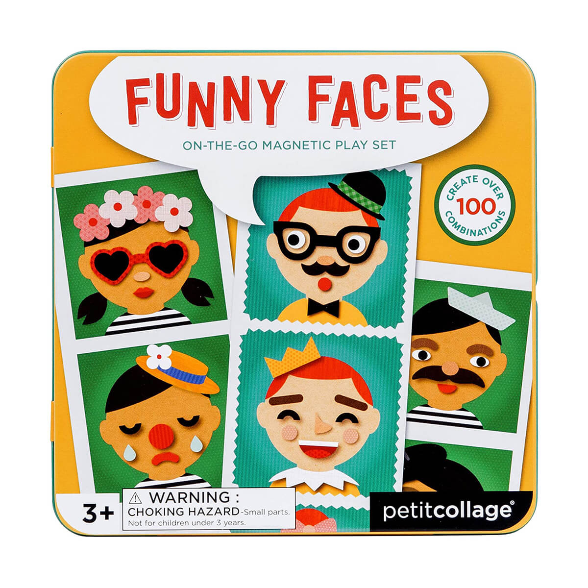 Funny Faces On-The-Go Magnetic Play Set by Petit Collage – Junior Edition